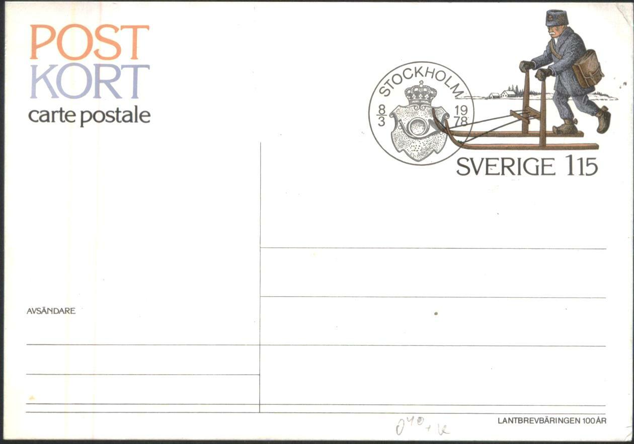 Sweden Postcard and special cancel Post Postman 1978 avdpz | eBay