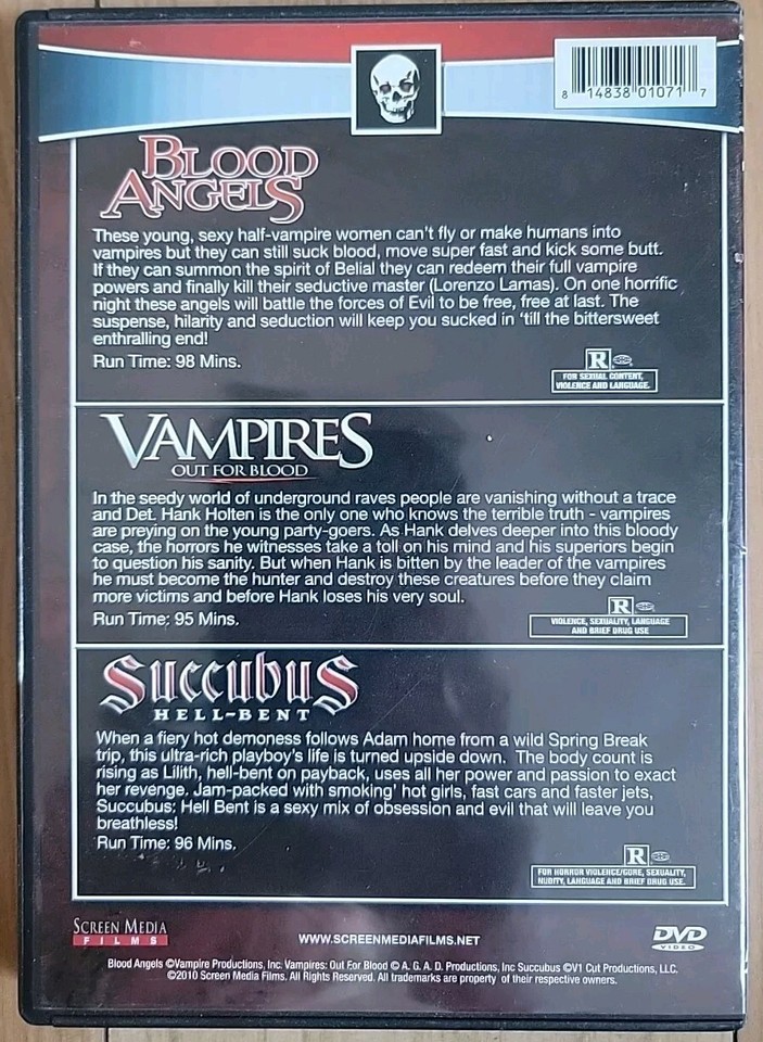 Vampires Out for Blood Blood Angels Succubus Vampires Collection (DVD 2 ...