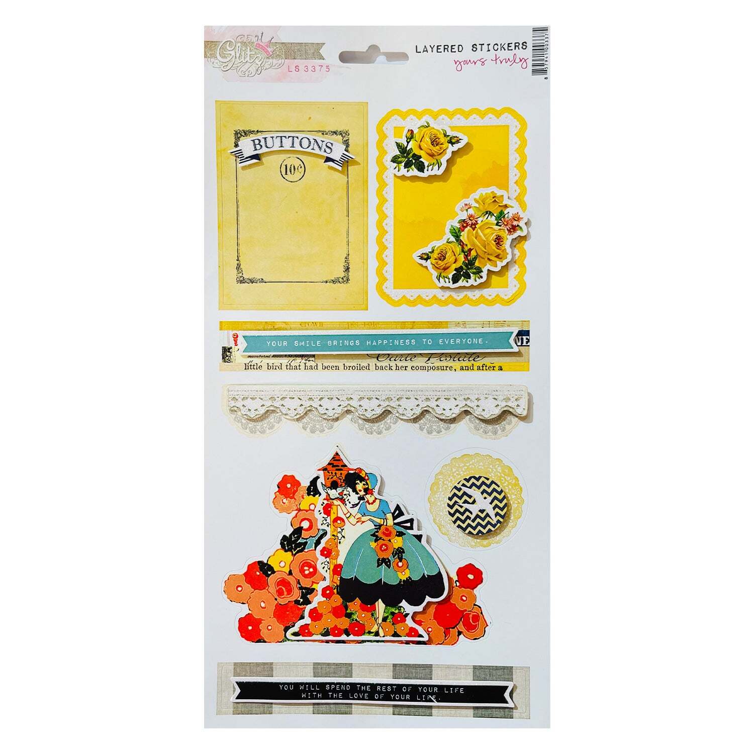 Glitz Designs - Yours Truly - Layered Stickers* | eBay Australia