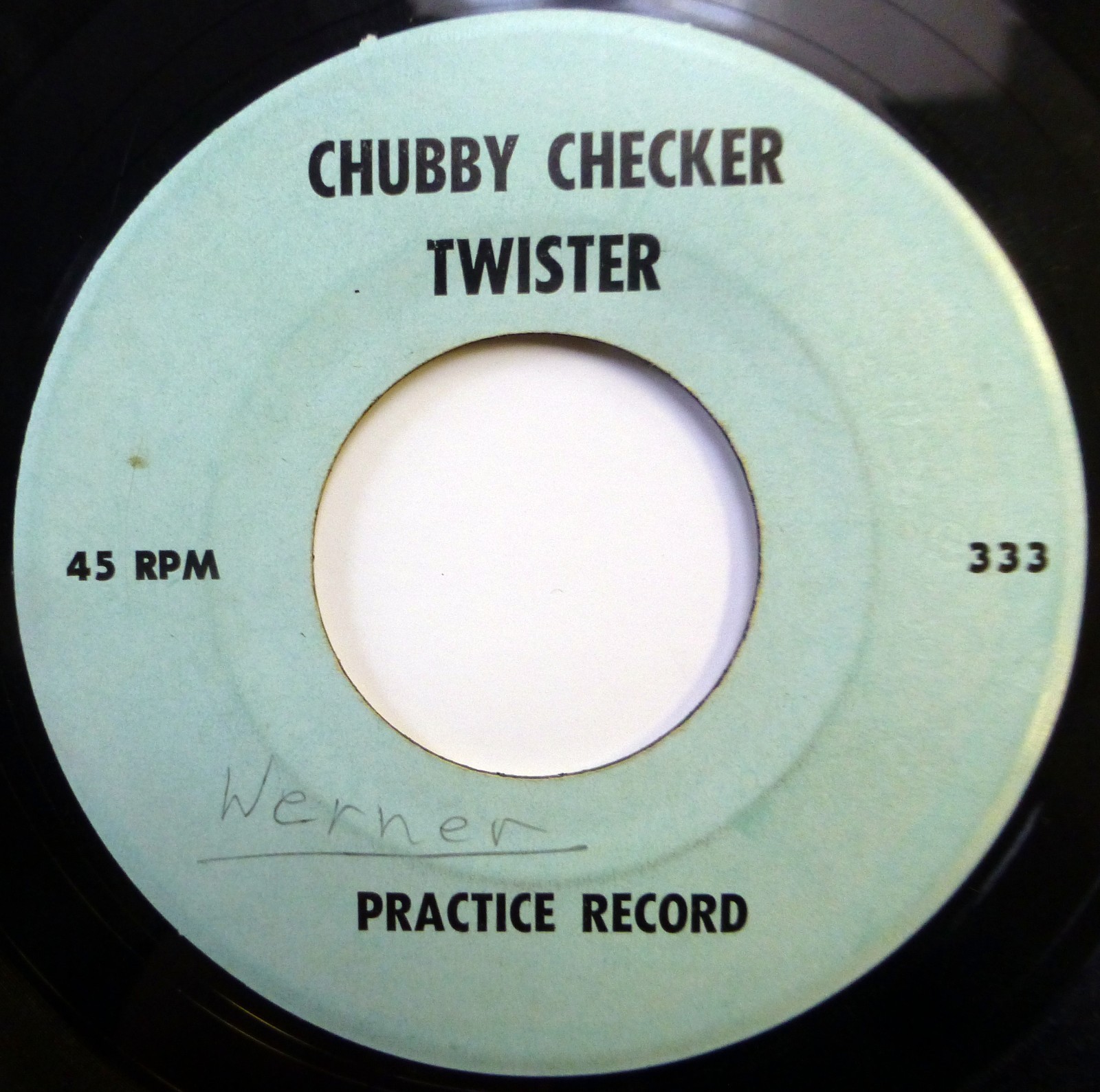 CHUBBY CHECKER 45 Twister Practice Record single-sided EMPIRE PLASTIC ...