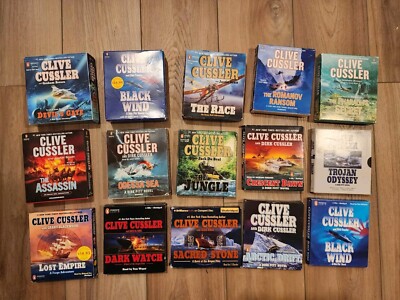 Audiobooks Lot of 15 Clive Cussler CDs Audio Bundle Adventure Thriller ...