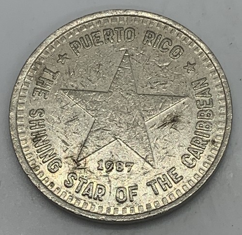 Puerto Rico Tourism Company $1 Casino Slot Token Shining Star Caribbean ...