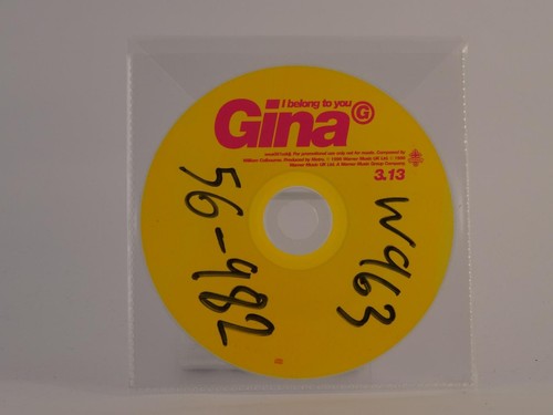 GINA G I BELONG TO YOU (Y1) 1 Track Promo CD Single plus Plastic Sleeve ...