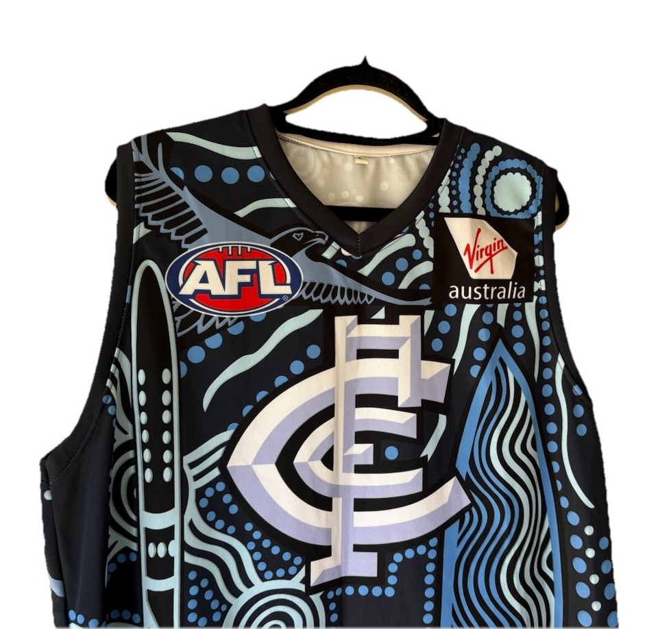 Carlton Blues AFL Adults Indigenous Dreamtime Guernsey Size XL Vest 2019 Jersey | eBay