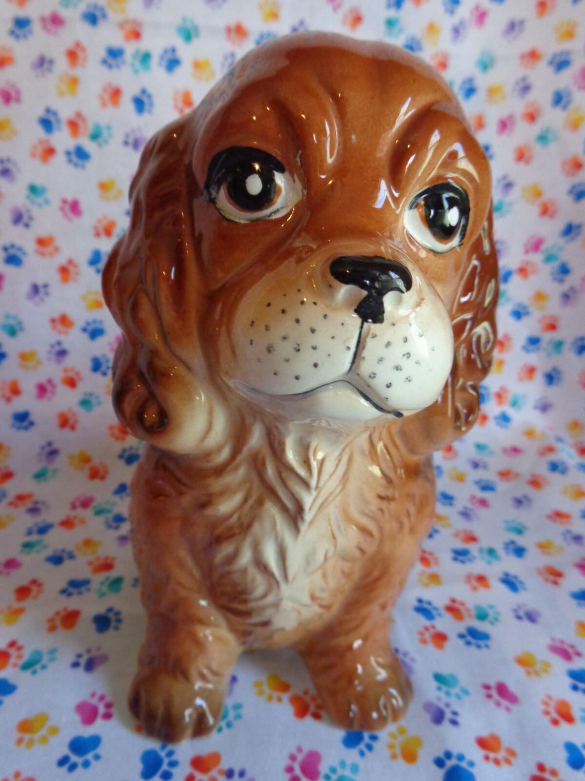 Vintage Cocker Spaniel Planter Brown & Tan Puppy Dog Ceramic Made in ...