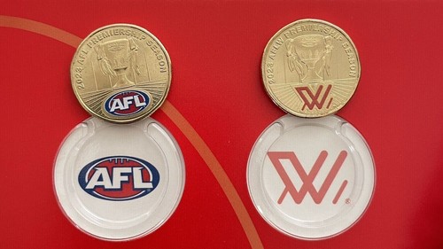 2023 AFL $1 PREMIUM Collection "TWO COULOURED COINS" AFL & AFLW ...