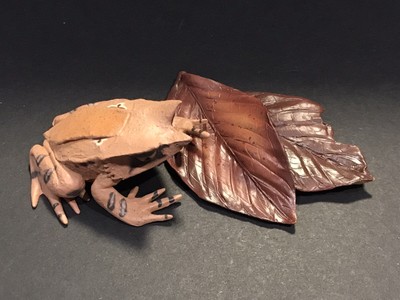 Colorata Kaiyodo Malayan Malaysian Horned Frog Toad PVC Figure w ...