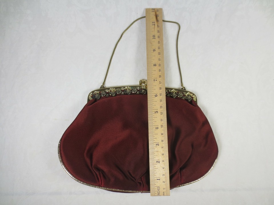 Vintage Woman's Clutch Purse filigree pattern top 10x6x3" ~Makeup Bag ...