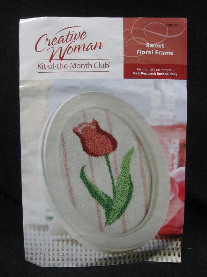 Creative Woman Kit Of The Month Sweet Floral Frame - Punch Needle Kit ...