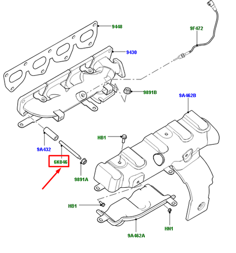 LAND ROVER FREELANDER 2 L359 Exhaust Manifold Stud LR022099 NEW GENUINE ...