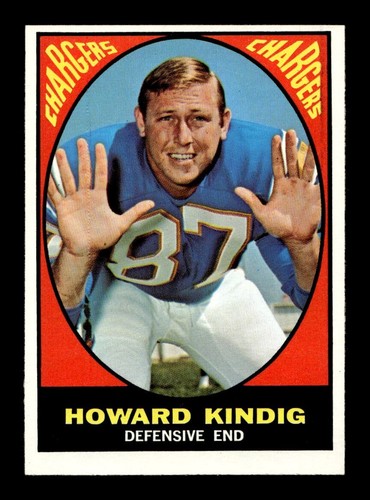 1967 Topps #127 Howard Kindig Chargers NEAR MINT *9y | eBay