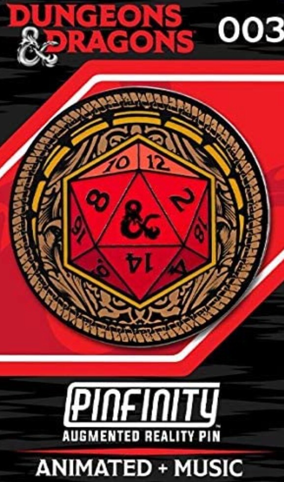 NEW Pinfinity PFDD003 Dungeons & Dragons-Ornate D20 Augmented Reality pin | eBay