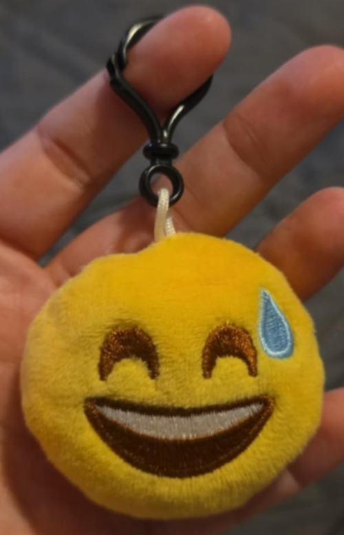Happy Tear Emoji Plush Keychain, Very Cute! EUC | eBay