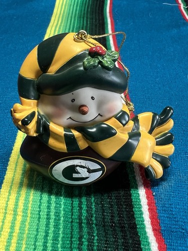 Green Bay Packers Snowman Christmas Tree Ornament 4" | eBay