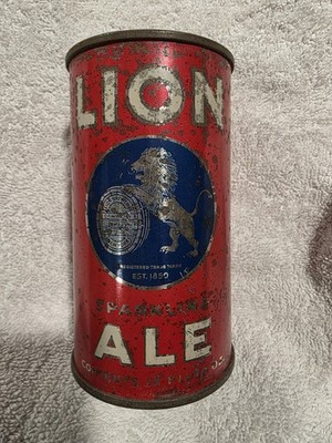 RARE LION BEER CAN, 12 OZ CONE TOP BEER CAN,LION BREWING.NEW YORK CITY ...