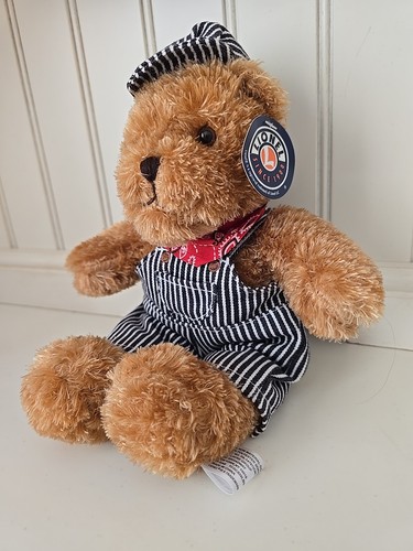 LIONEL TRAIN 12" Engineer Railroad TEDDY BEAR Stuffed Plush Overalls | eBay