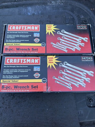 Sears Craftsman USA Nos 16pc Metric SAE Wrench Sets 47242 47243 ...