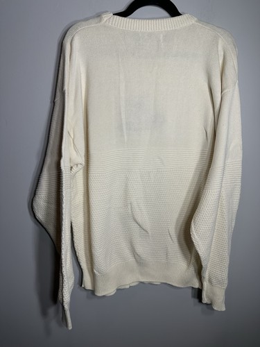 VTG 90s Fieldmaster Sweater Cream Mens Large Ducks Grandpa Dad Retro ...