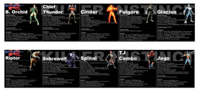 Killer Instinct Arcade Moves List/Instruction Sheet Stickers Vinyl (18 ...