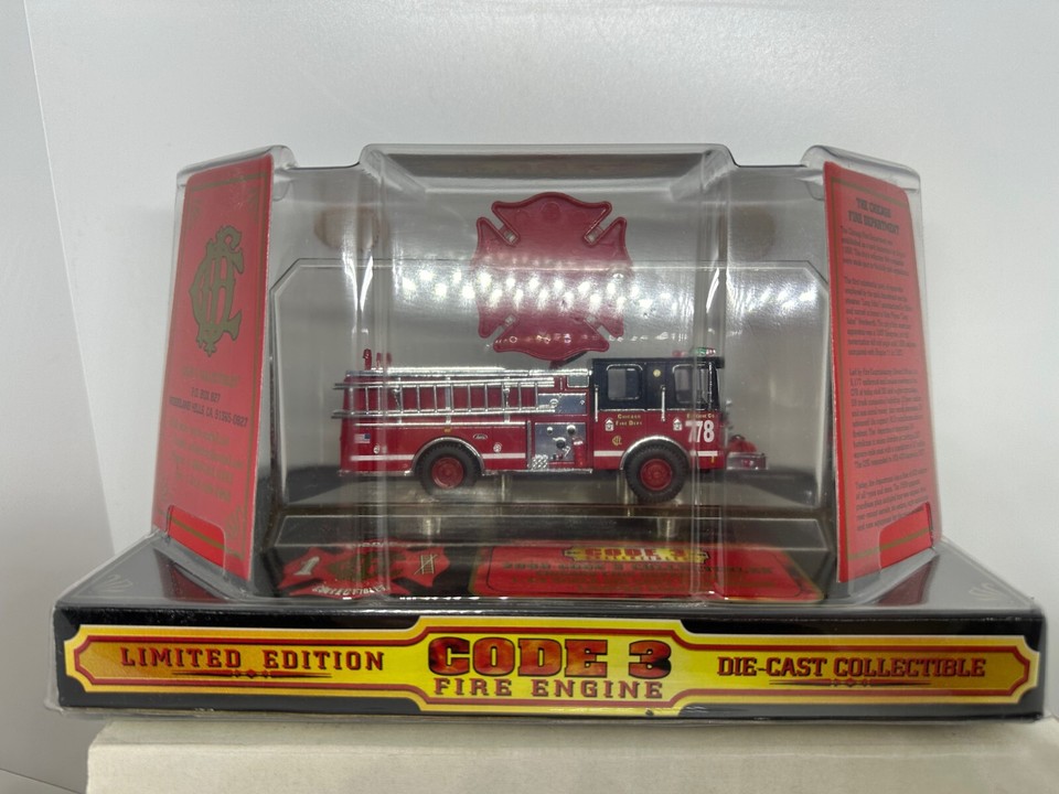 Limited Edition Code 3 Diecast Fire Engine Chicago Luverne Pumper ...