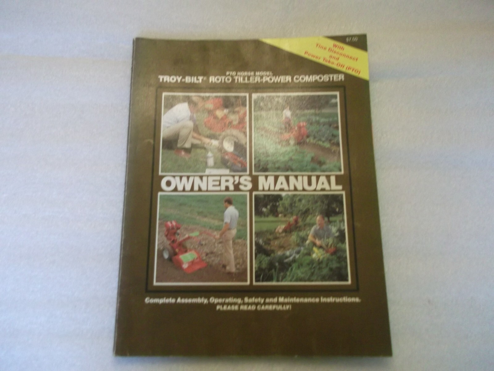 Troy-Bilt PTO Horse Roto Tiller OWNER'S MANUAL Pub. 1985 Used | eBay