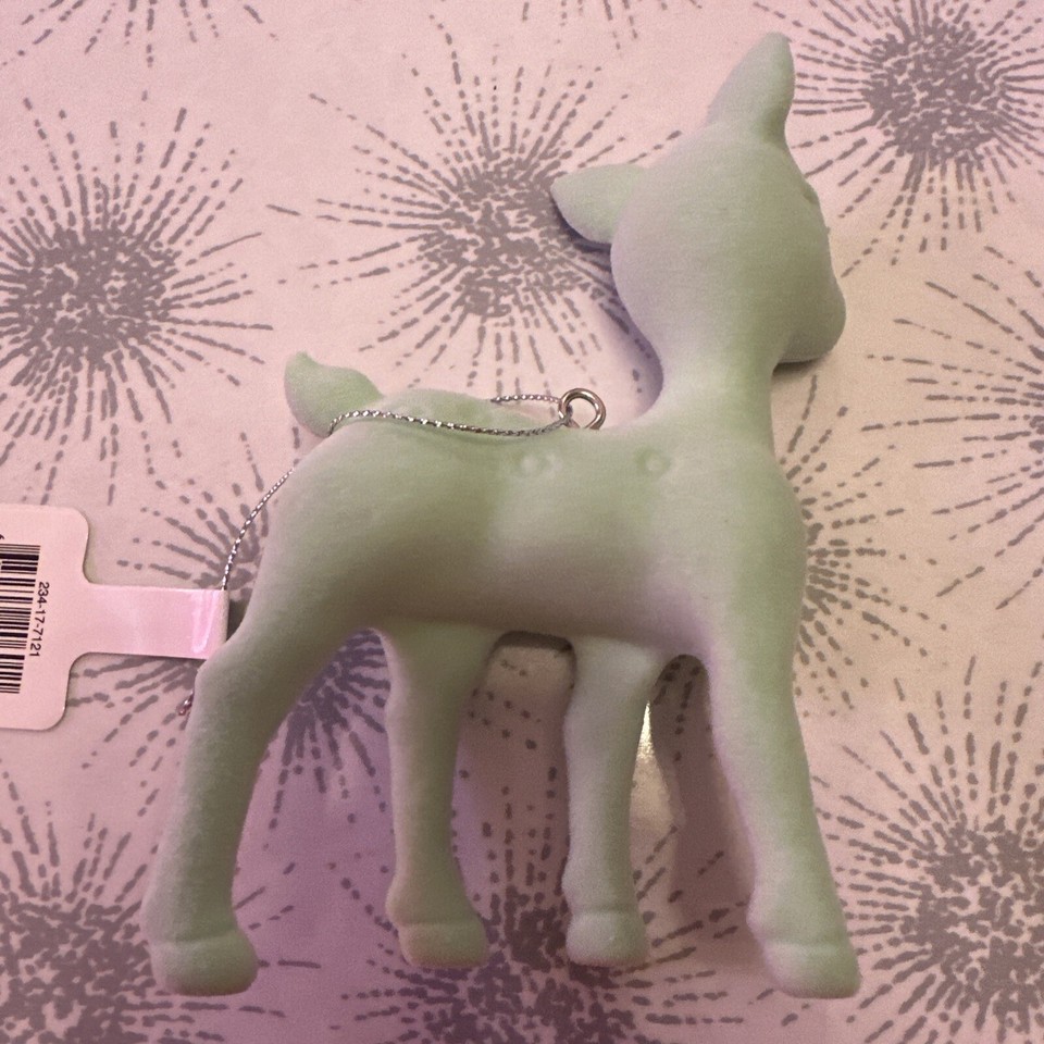 Target 2024 Bullseye Playground Flocked Deer Ornament Mint Green NWT | eBay