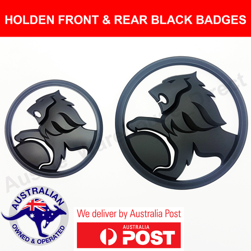Satin Black Badges for HOLDEN FRONT & REAR COMBO NEW Lion Logo ...