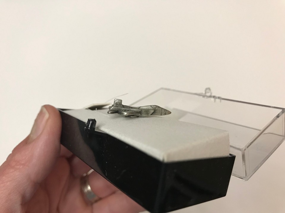 F-15 plane pin, F-15 Fully Modified pin, silver tone pin, military ...