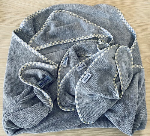 Norwex Baby Kid Bundle Baclock Hooded Towel And 3 Bib Set Grey Yellow ...