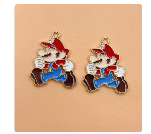40Pcs cartoon super mario mix Charm necklace Pendants DIY Jewelry ...
