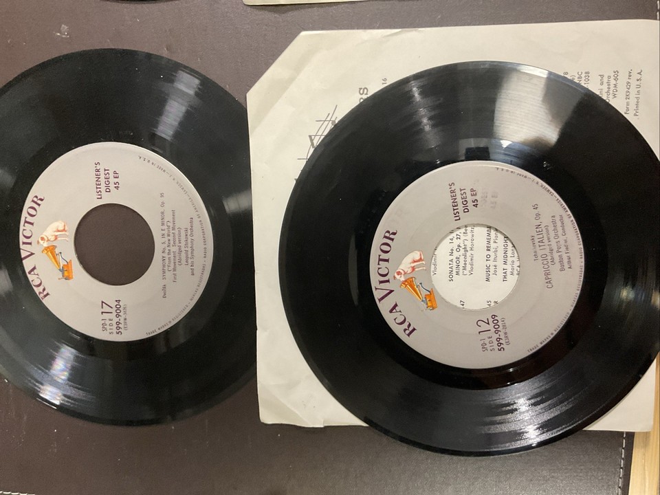 RCA Victor 45 RPM Box Set Of 10 Records w/Papers 1950s Vintage ...