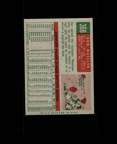 1959 Topps 368 Don Mueller EX-MT #D1,410607 | eBay