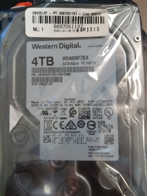 Western Digital HDD WD4005FZBX 4TB 3.5" DT WD Black SATA 256M ...