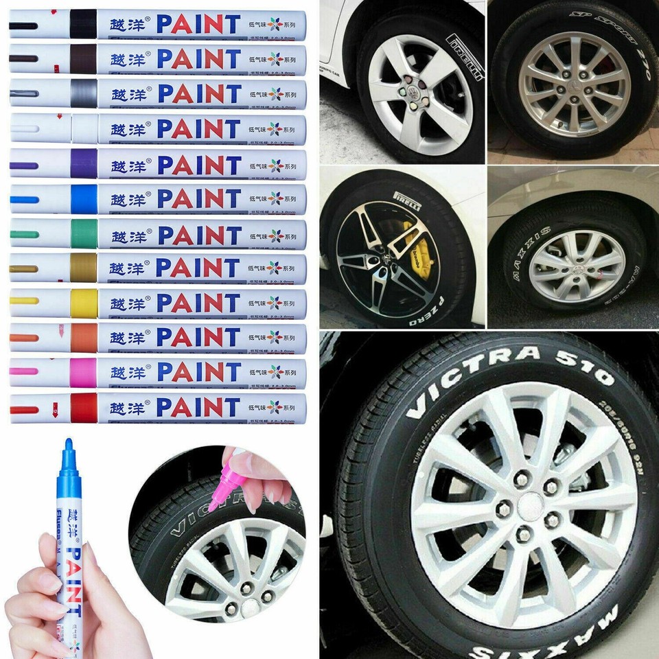 12Pcs Waterproof Permanent Paint Marker Pen For Car Tyre Tire Tread ...