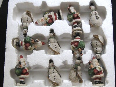 Warren Kimble Hen-Feathers Christmas Tic Tac Toe Santa & Snowman Set ...