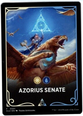 1x - AZORIUS SENATE Theme Card Token (#01) - Ravnica: Clue Edition - NM ...