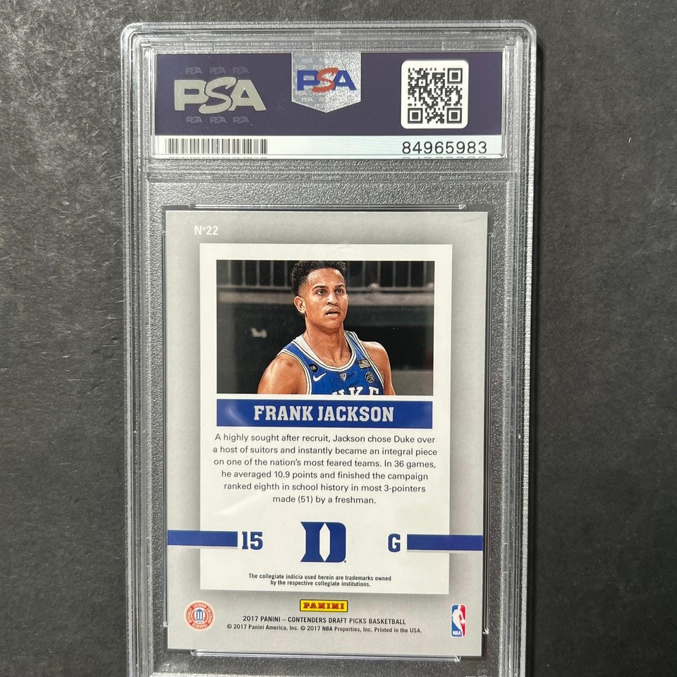 2017-18 Panini Contenders Draft Picks #22 Frank Jackson Signed Card ...