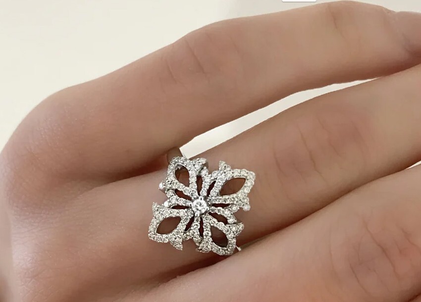 1.60ct Natural Round Diamond 14k Solid White Gold Wedding Cocktail Ring ...