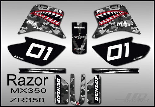 Razor MX350 graphics kit decals THICK AND HIGH GLOSS yamaha | eBay