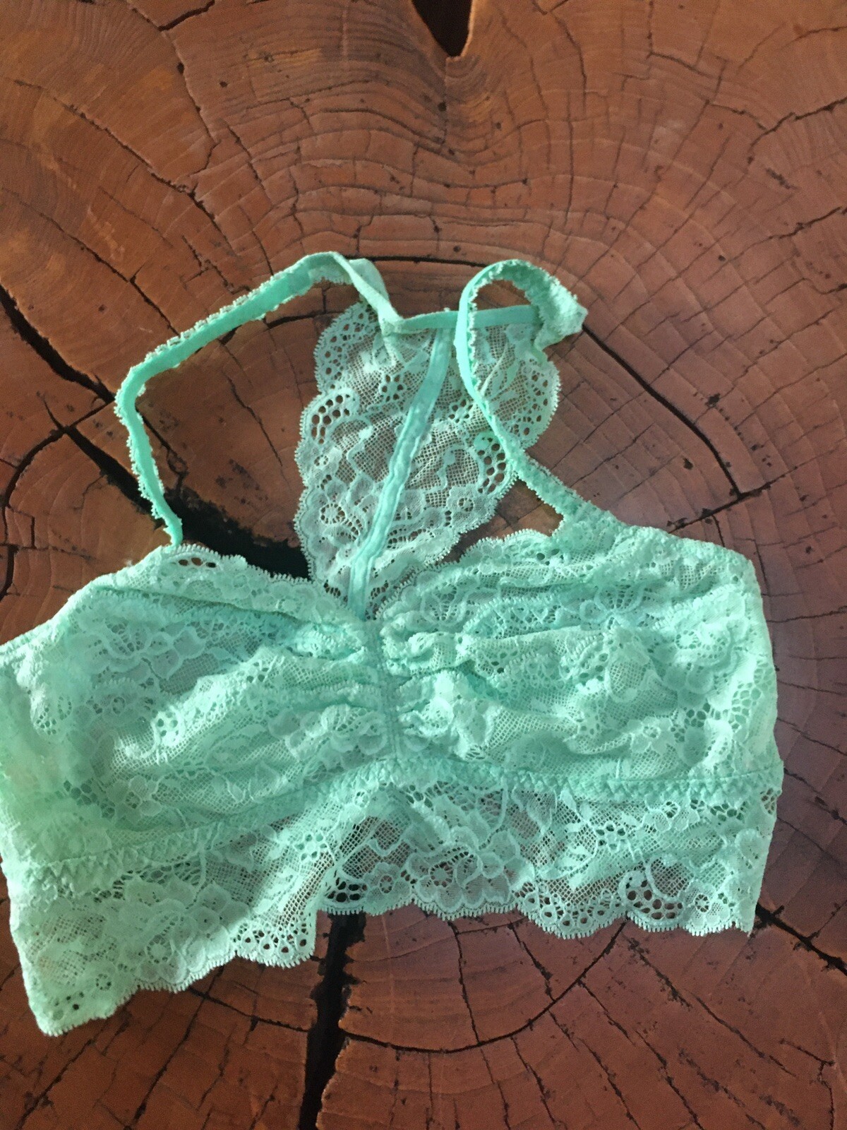 Victoria's Secret Mint Green Lace Bralette Bra - Gem
