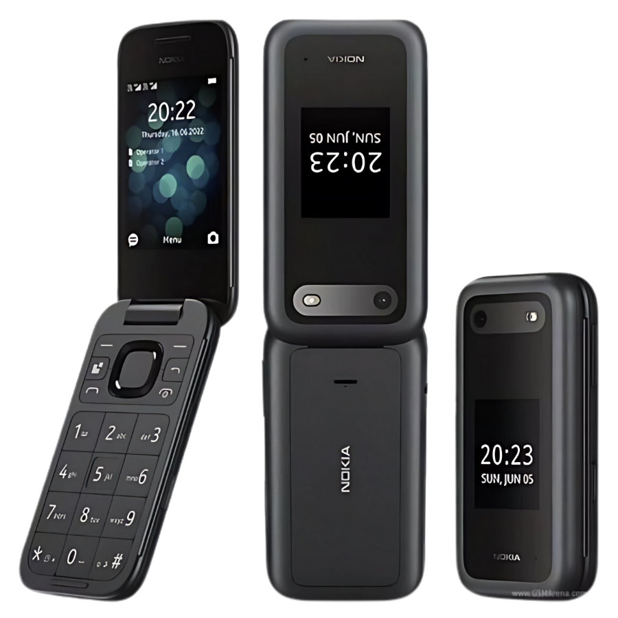 GENUINE Nokia 2660 Flip 4G Unlocked Dual Sim 4G version BIG BUTTONS All ...
