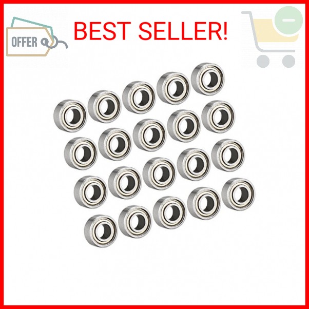 uxcell 683ZZ Ball Bearing 3mm x 7mm x 3mm Double Shielded Deep Groove ...