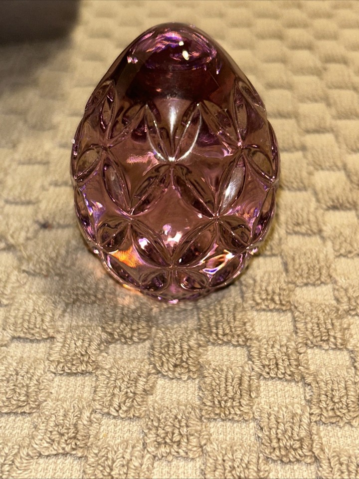 Waterford Purple Amethyst Crystal Egg Paperweight 2.5 Inch With Case | eBay