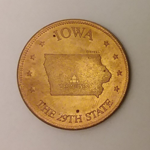 Iowa 29th State Souvenir Bronze Coin Token 26mm | eBay
