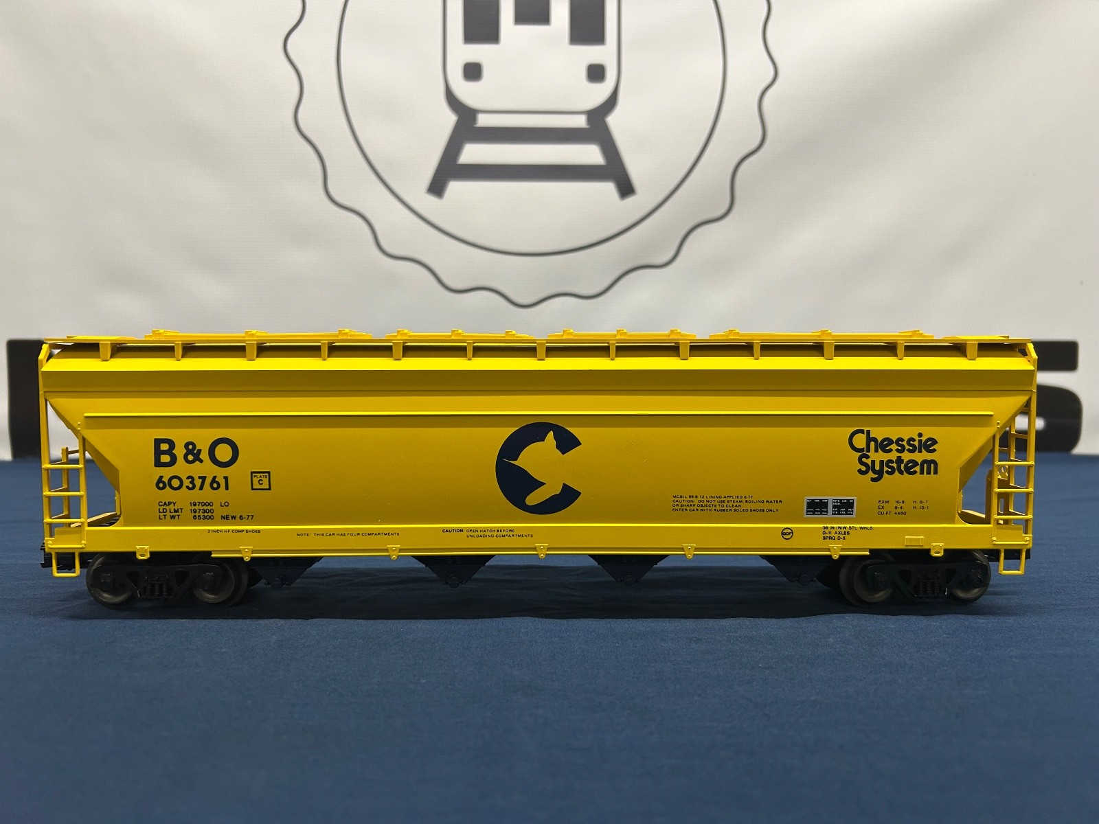 Weaver Chessie (Baltimore & Ohio) #603761 4-Bay Centerflow Hopper Car ...