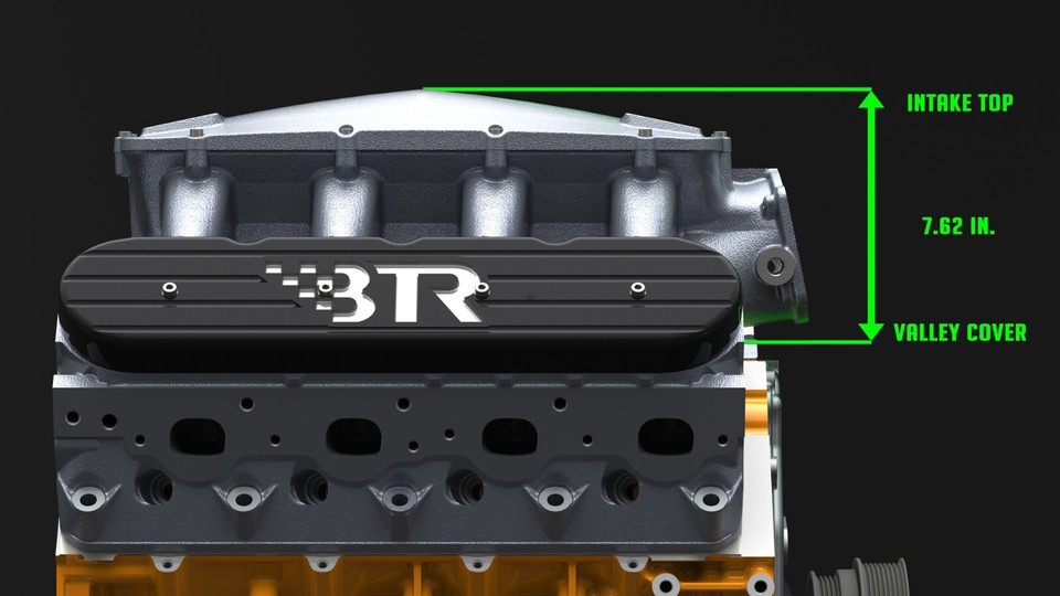 BTR 102mm Equalizer Cathedral Port Black Intake Manifold LS1/LS2/LS6 ...