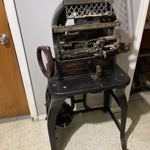 Pre-1929 Graphotype Addressograph Embossing and Printing Machine | eBay