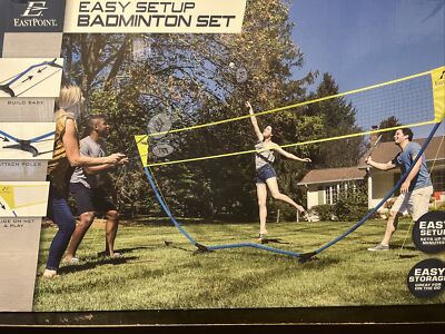 EastPoint Sports Easy Setup Regulation Size Outdoor Badminton Set Yard ...