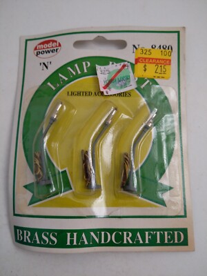 NOS Model Power Brass Lamp Posts #8480 Light Accessory N Scale Wired | eBay
