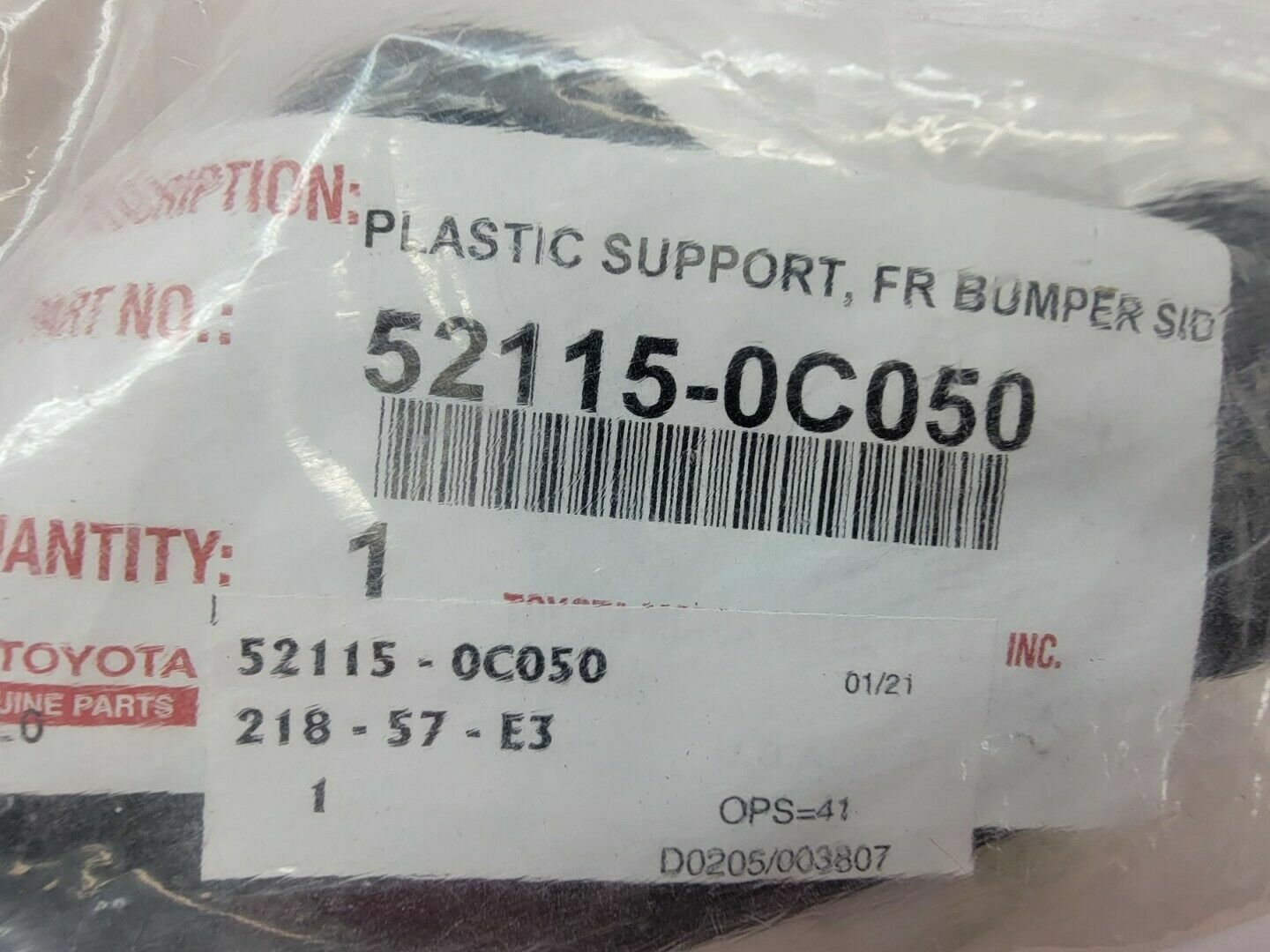 Toyota Genuine OEM Support, Front Bumper Side, RH TOYOTA TUNDRA 52115 ...